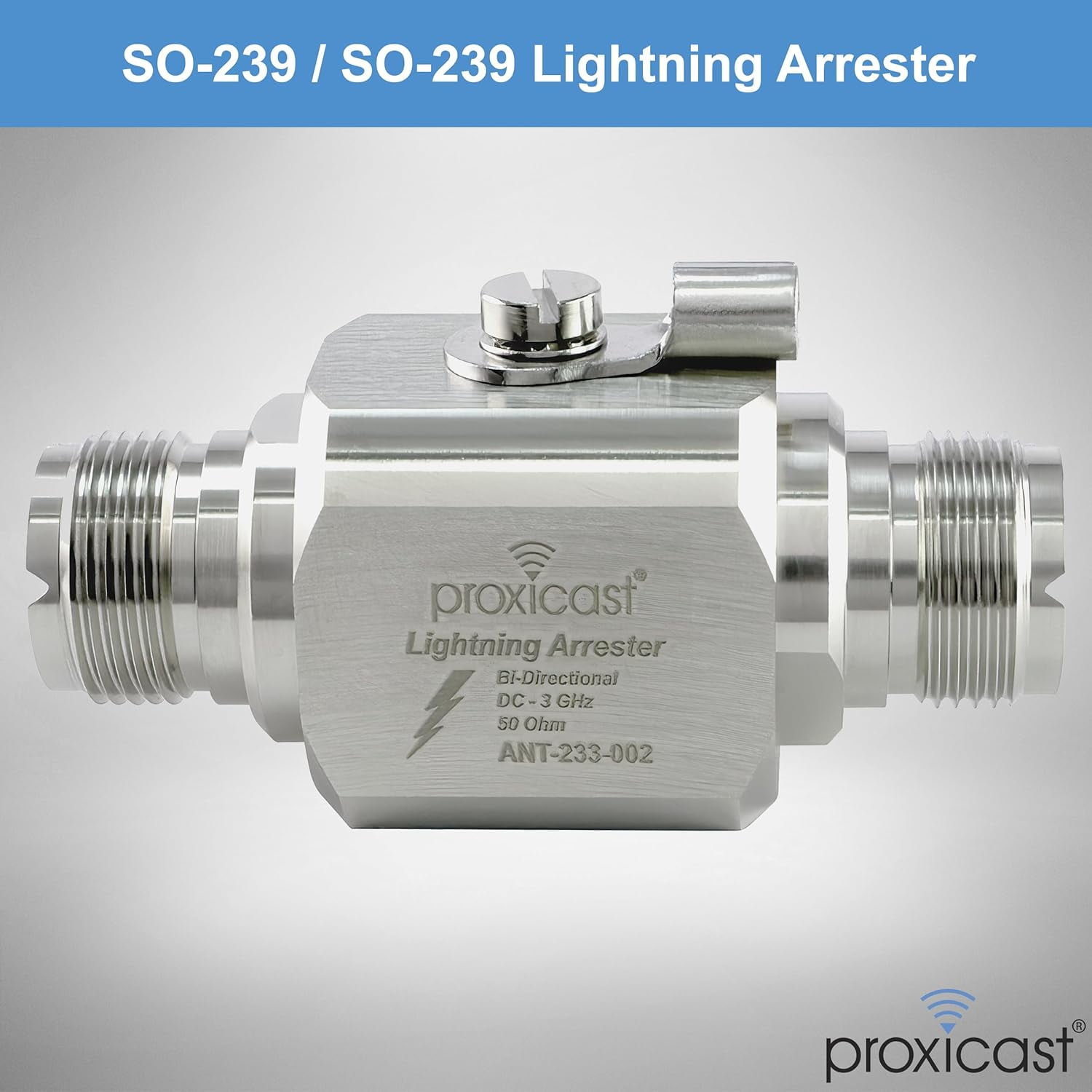 ASIASN-Coaxial Lightning Arrester/Suppressor with UHF SO-239 Female ...