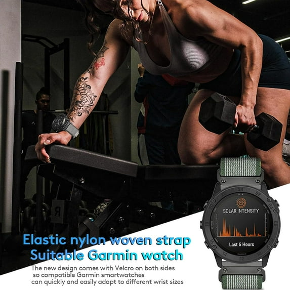 ASIASN-Compatible With Garmin, Trail Loop Nylon Sport Band For fēnix ...