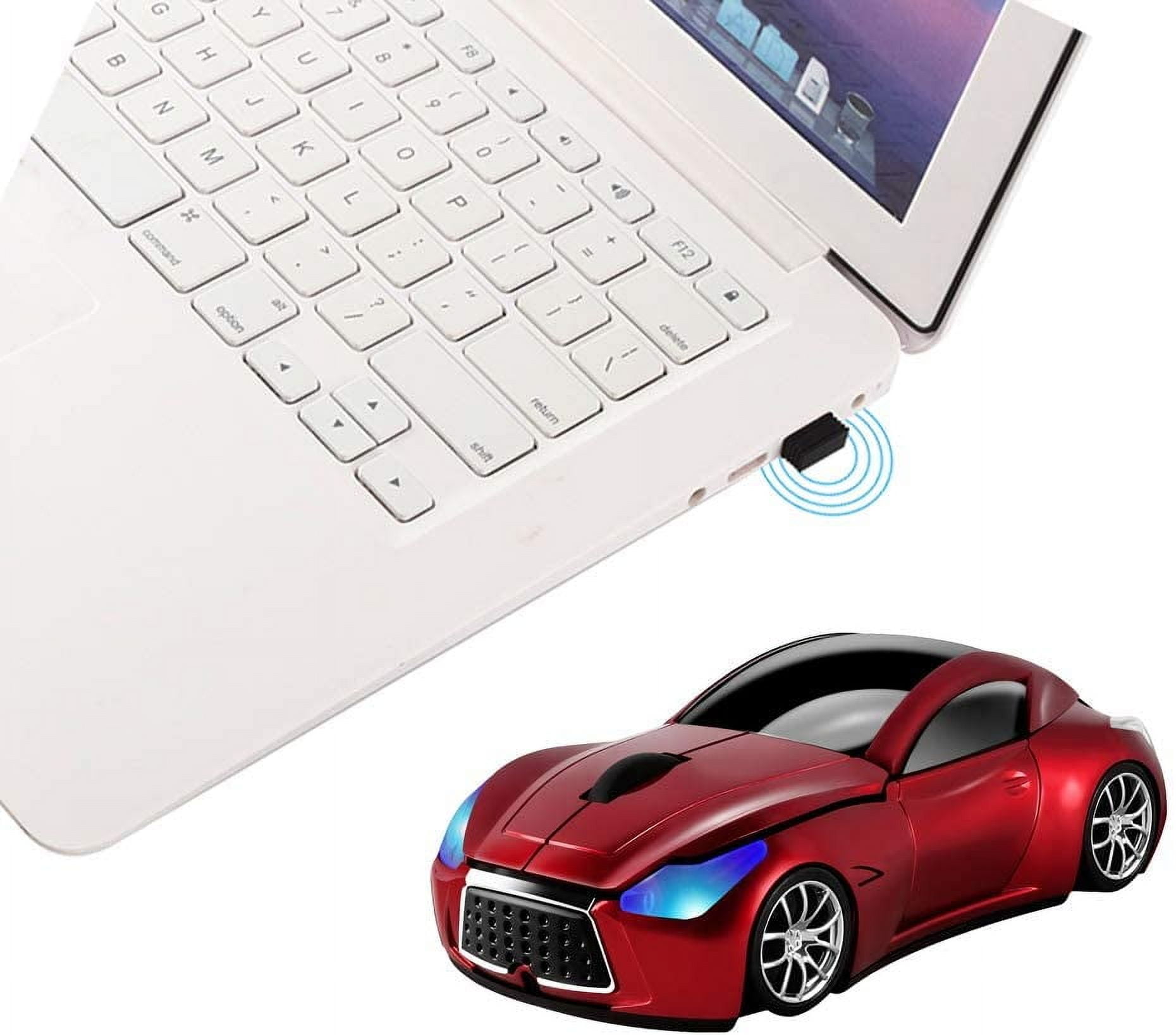 ASIASN-Cool Sport Car Shape 2.4GHz Wireless Mouse Optical Cordless Mice ...