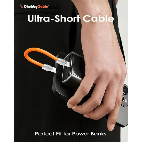 ASIASN-Cute Chubby 240W Short USB-C Cable Power Bank Fast Charging ...