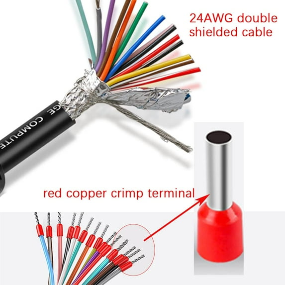 ASIASN-DB15 Solderless Breakout Connector with 5Ft 24AWG Replacement ...