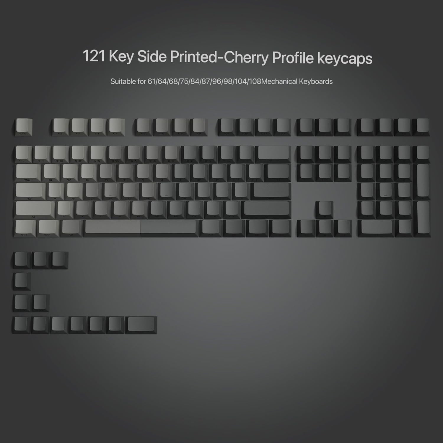 ASIASN-Double Shot PBT keycaps for Mechanical Keyboard,Shine Through ...