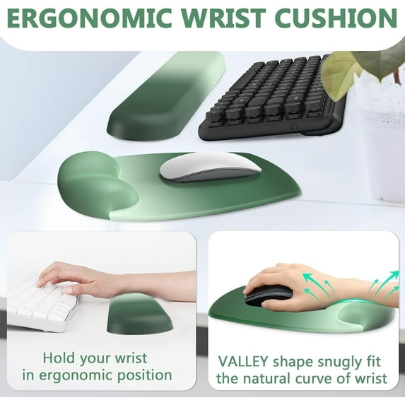 ASIASN-Ergonomic Mouse Pad with Wrist Rest& Keyboard Wrist Rest, Wrist ...