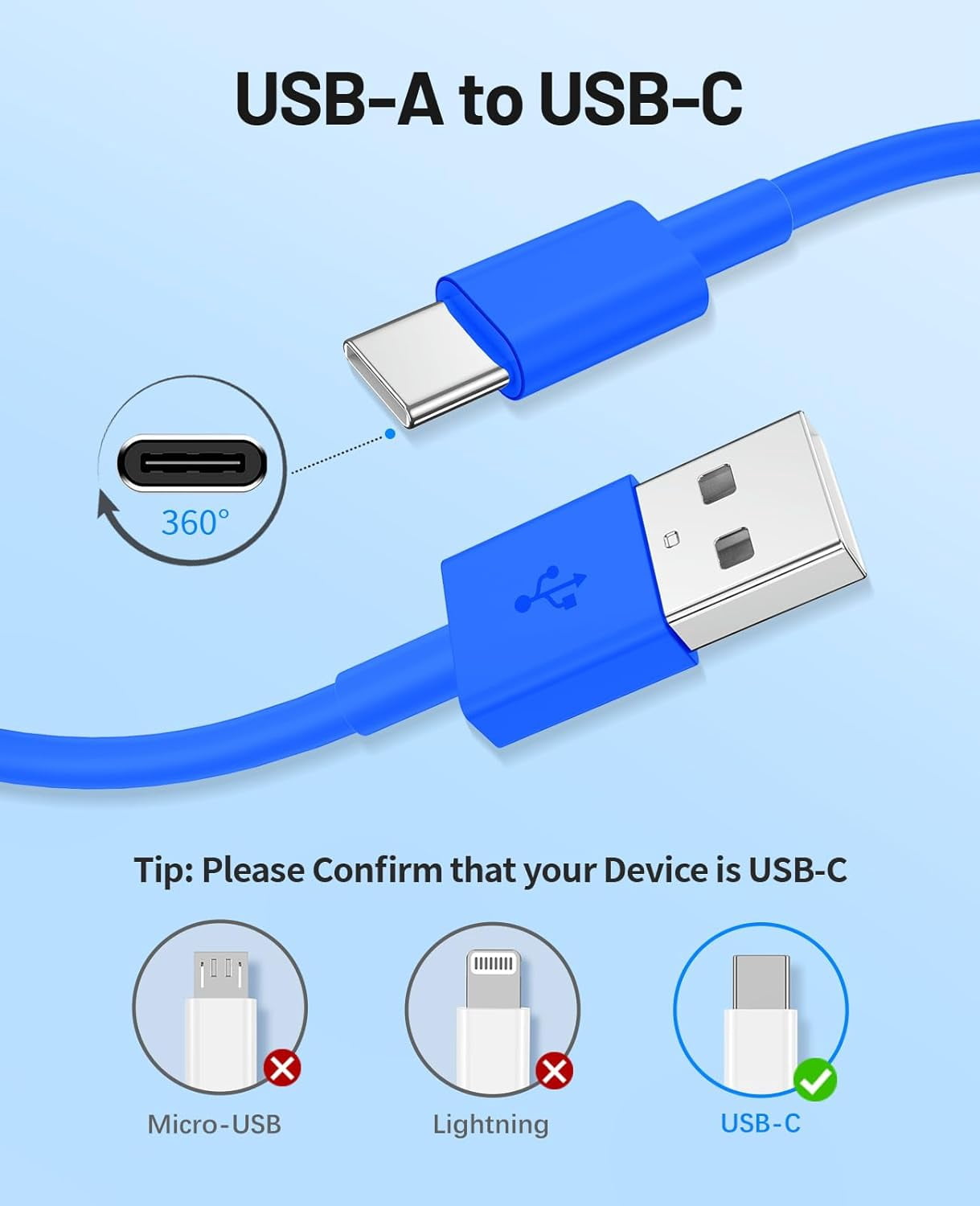 ASIASN-Extra Long USB C Cable Fast Charging 15FT, [MFi Cerytified] Long ...