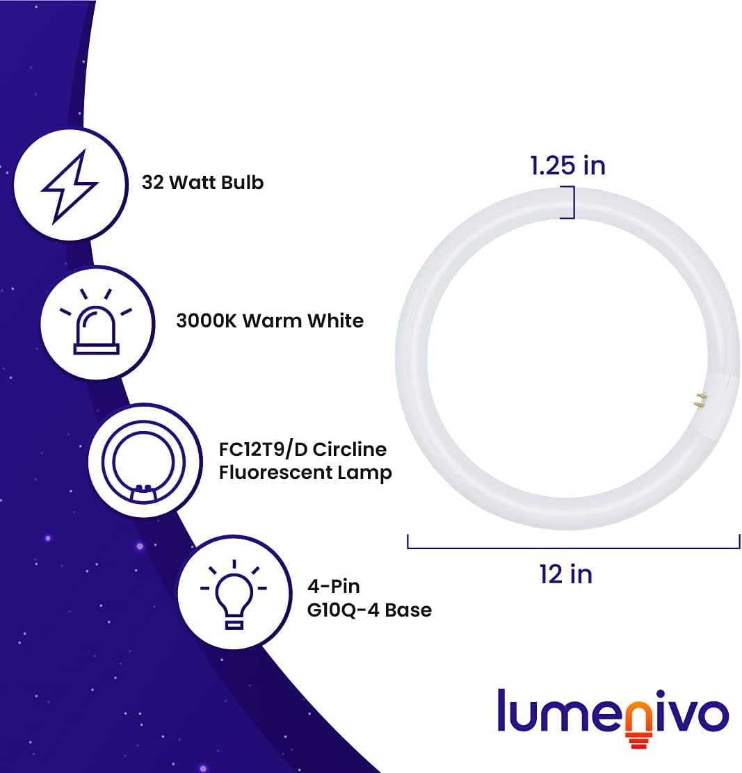 ASIASN-FC12T9 32W Light Bulb Replacement 12 Inch, T9 Circline ...