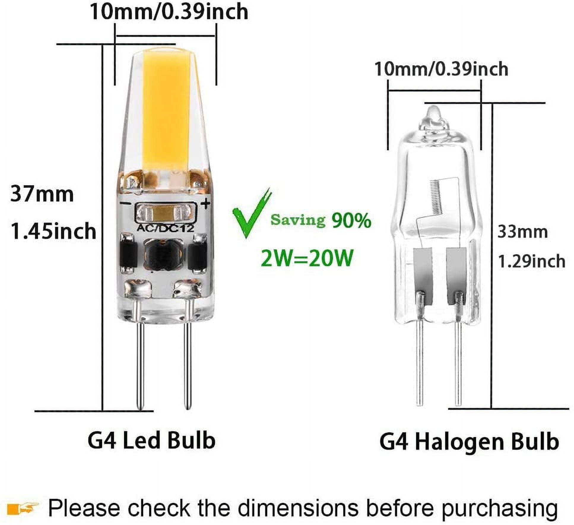 ASIASN-G4 LED Bulb 2W Equivalent to 20W T3 JC Type Bi-Pin G4 Base ...