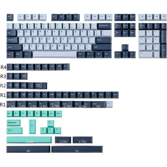 ASIASN-GTSP 171-Keys Cherry Profile PBT Key Caps for Mechanical ...