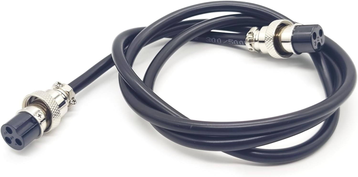 ASIASN-GX16 3 Pin Cable Double Female Head Aviation Cordset, GX16 3 Pin ...