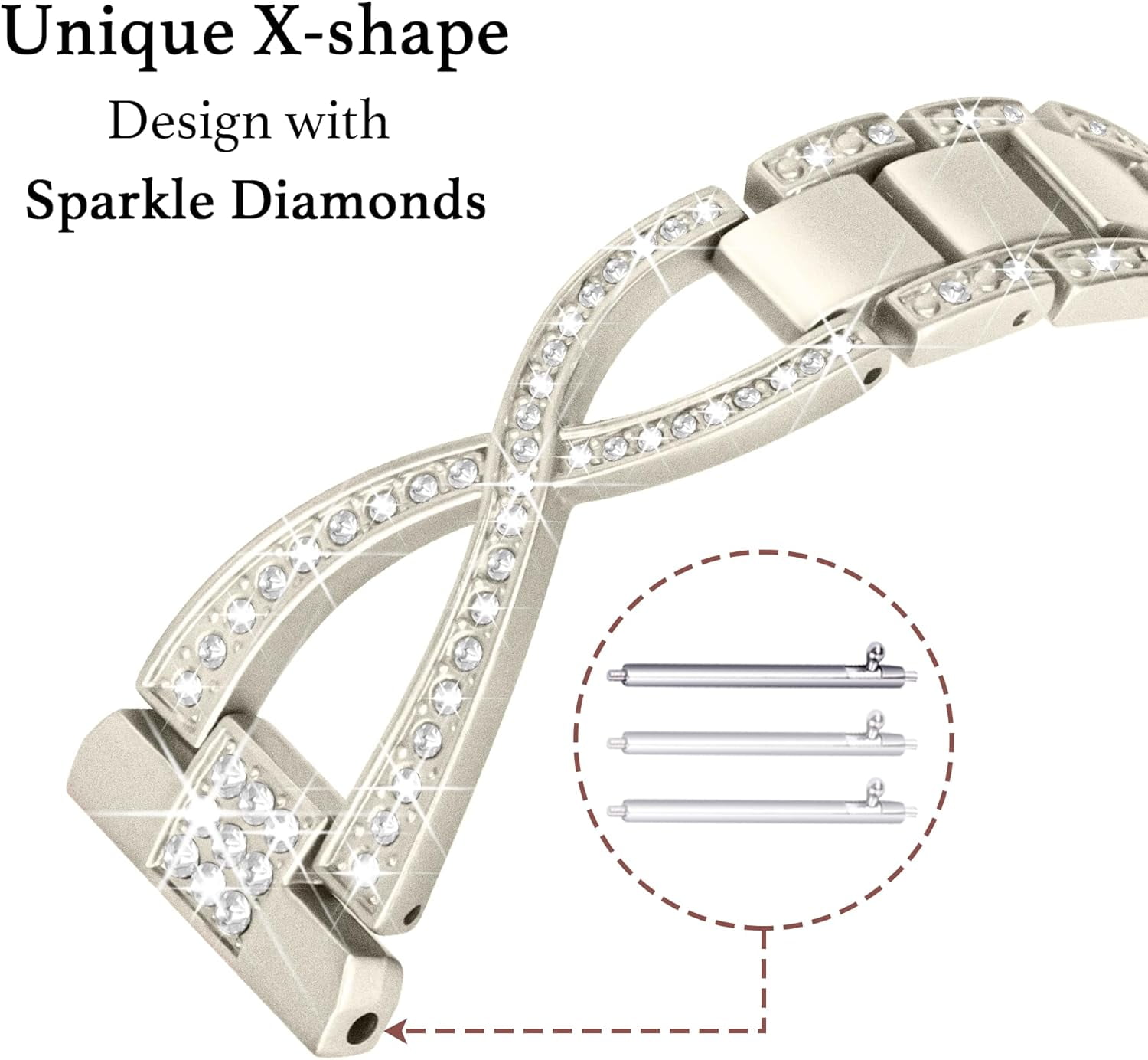 ASIASN-Galaxy Watch 7 6 5 4 FE band, 20mm X-Shape Band for Samsung ...