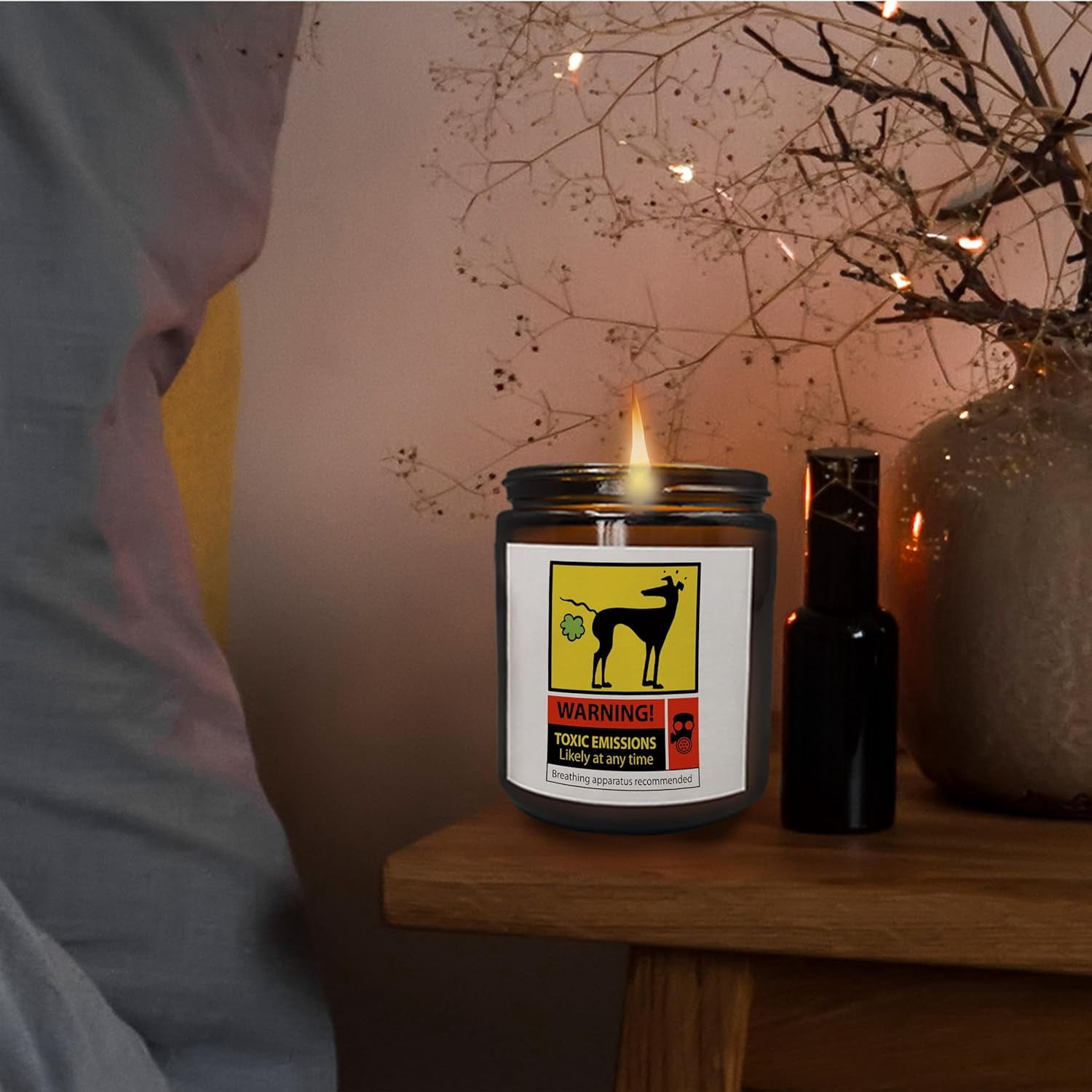 ASIASN-Greyhound Candle - Toxic Emissions Hazard Sign Scented - Gift ...