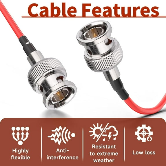 ASIASN-HD-SDI 3G SDI Cable 3ft 75 Ohm BNC Jumper RG179 Thin Coaxial ...