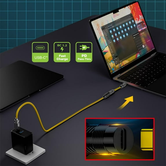 ASIASN-High Flex Ultra Soft Silicone 140W USB-C USB4 Cable 20Gbps 8K ...