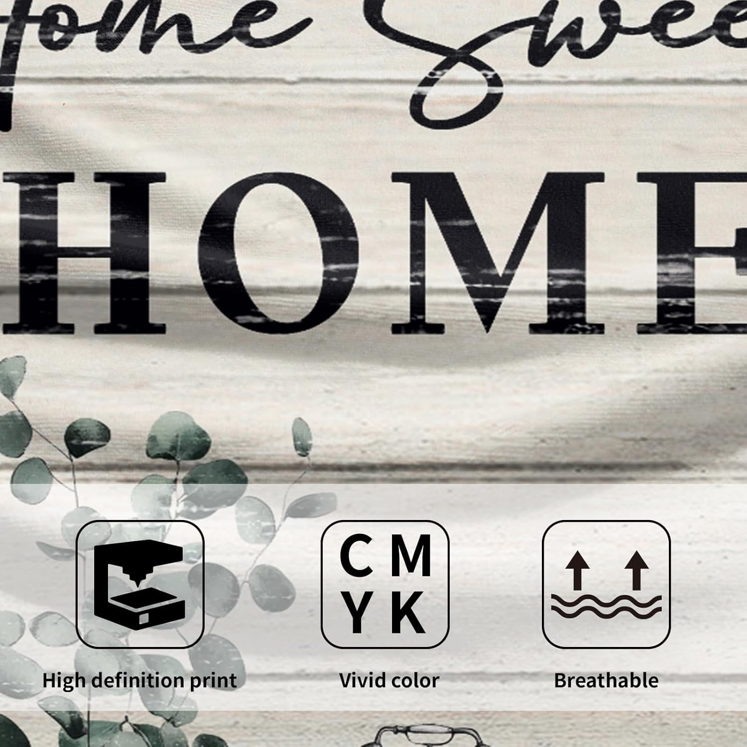 ASIASN-Home Sweet Home Hand Towels Set of 2 - Green Leaves Bathroom ...