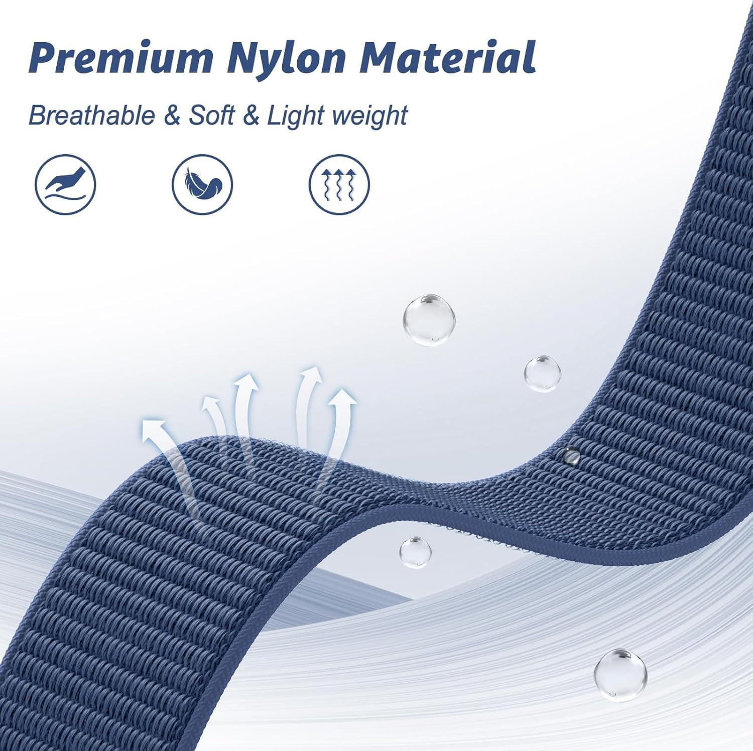 ASIASN-Hook and Loop Quick Dry 26mm Nylon Ultralight Sport Watch Band ...