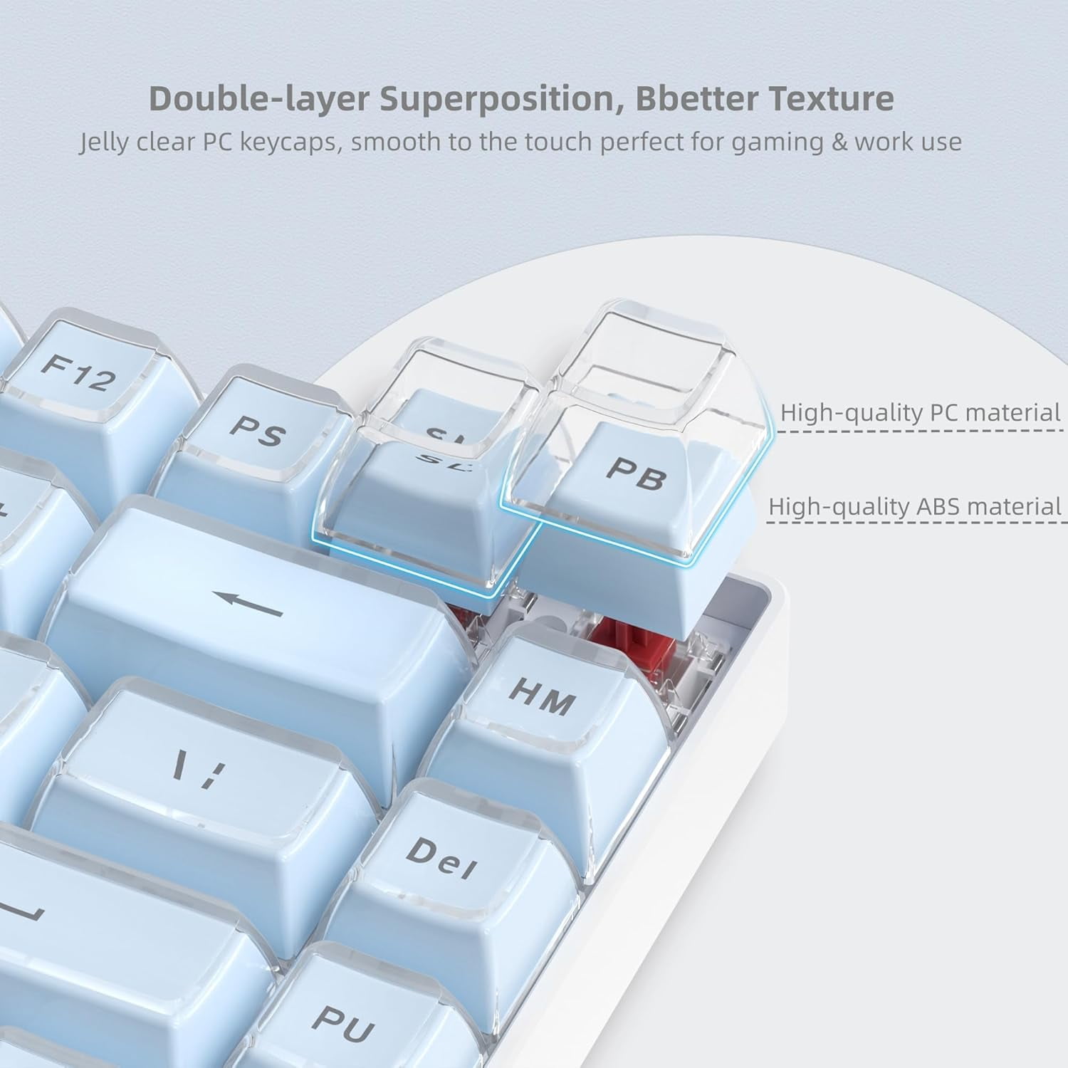 ASIASN-Jelly Keycaps, Mechanical Keyboard for keycaps Set, OEM Profile ...