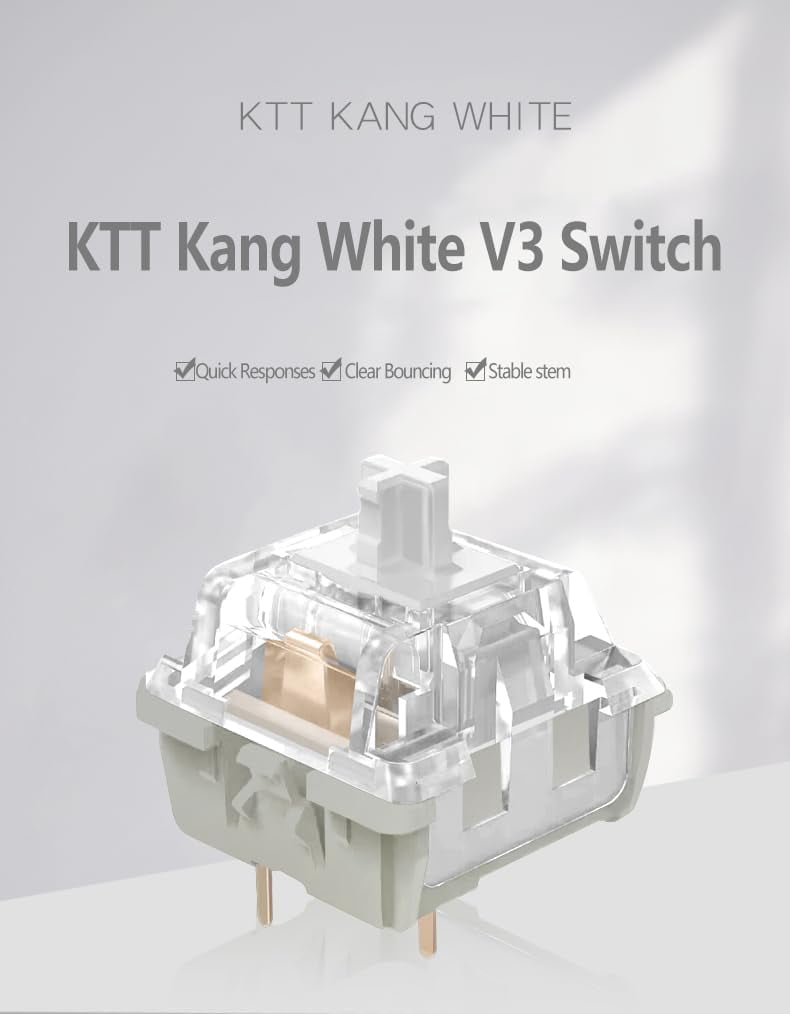 ASIASN-KTT Kang White Switch V3 Linear 43g 53g MX Switch for Mechanical ...