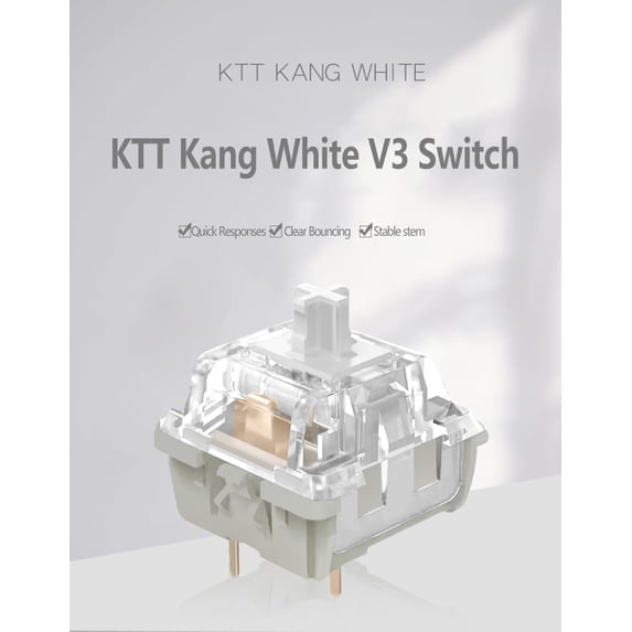 ASIASN-KTT Kang White Switch V3 Linear 43g 53g MX Switch for Mechanical ...