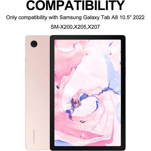 ASIASN-Keyboard Case for Samsung Galaxy Tab A8 10.5 inch 2022, 7 Colors ...