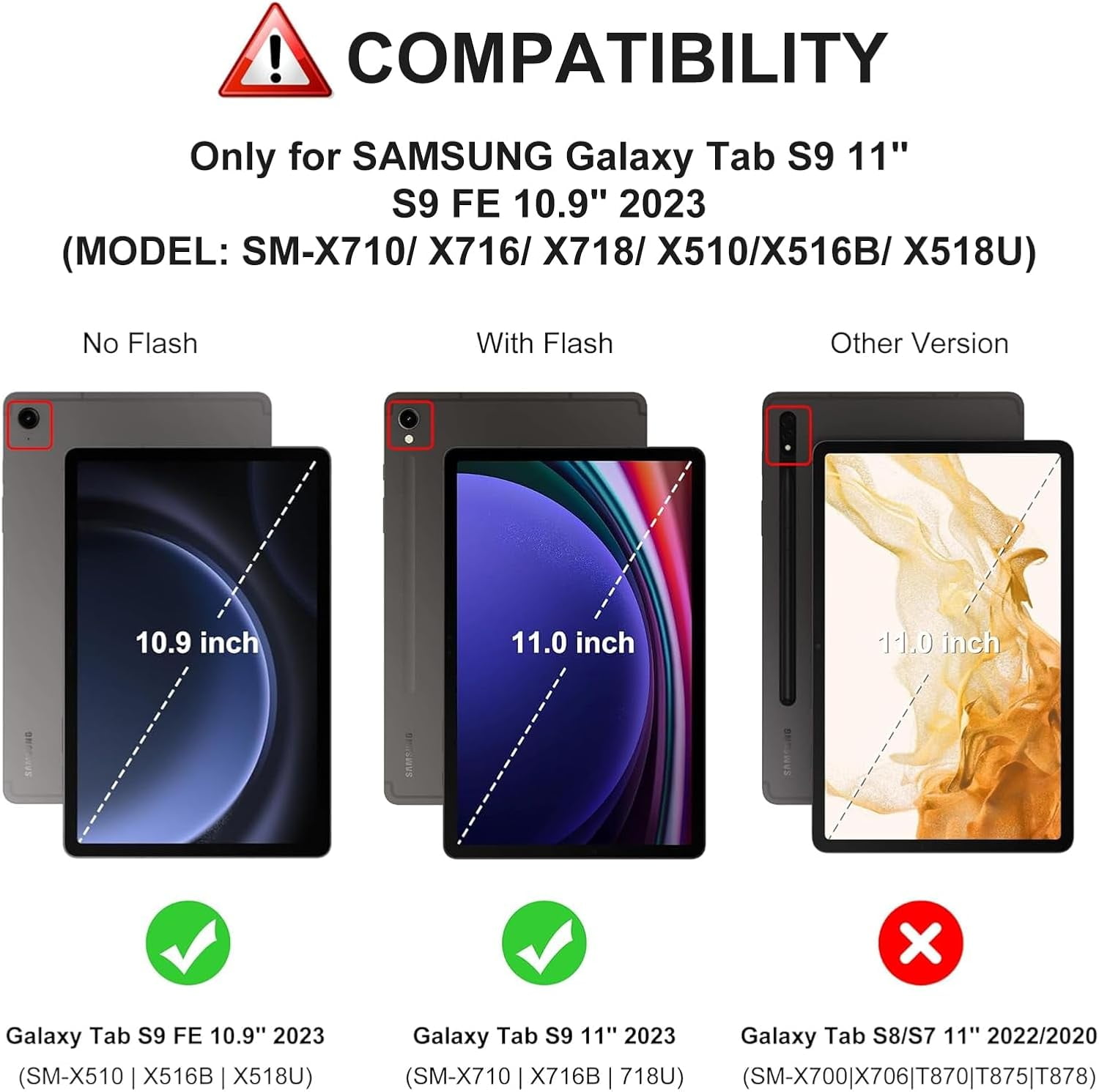 ASIASN-Keyboard Case for Samsung Galaxy Tab S10 FE/ S9 FE 5G 10.9 Inch ...