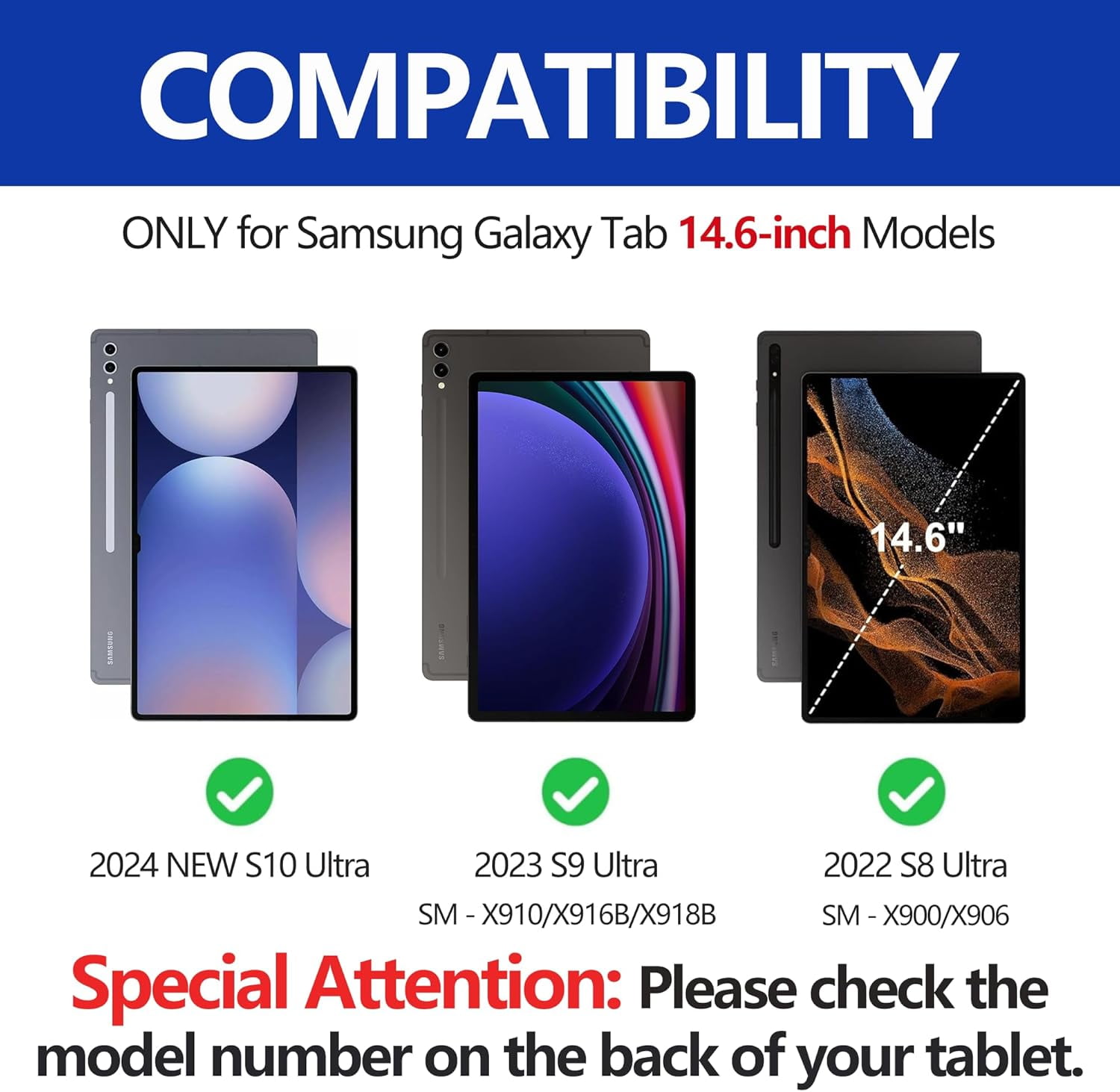 ASIASN-Keyboard Case for Samsung Galaxy Tab S10 Ultra, Galaxy Tab S9 ...