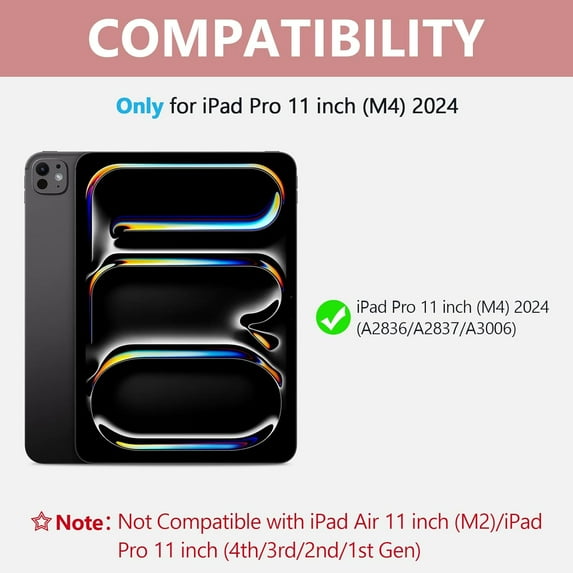 ASIASN-Keyboard Case for iPad Pro 11 inch (M5/M4) 2025/2024, Detachable ...