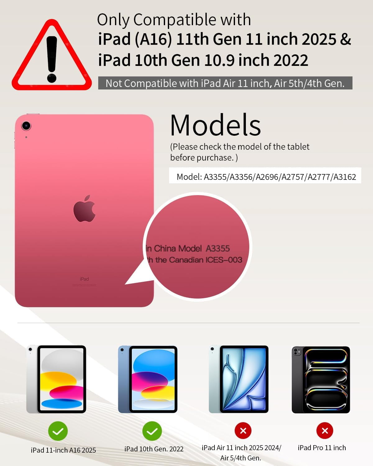 ASIASN-Keyboard Case for iPad (A16) 11th Generation 11 Inch 2025/iPad ...