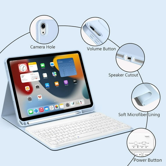 ASIASN-Keyboard Case for iPad (A16) 11th Generation 2025 11in and 10th ...