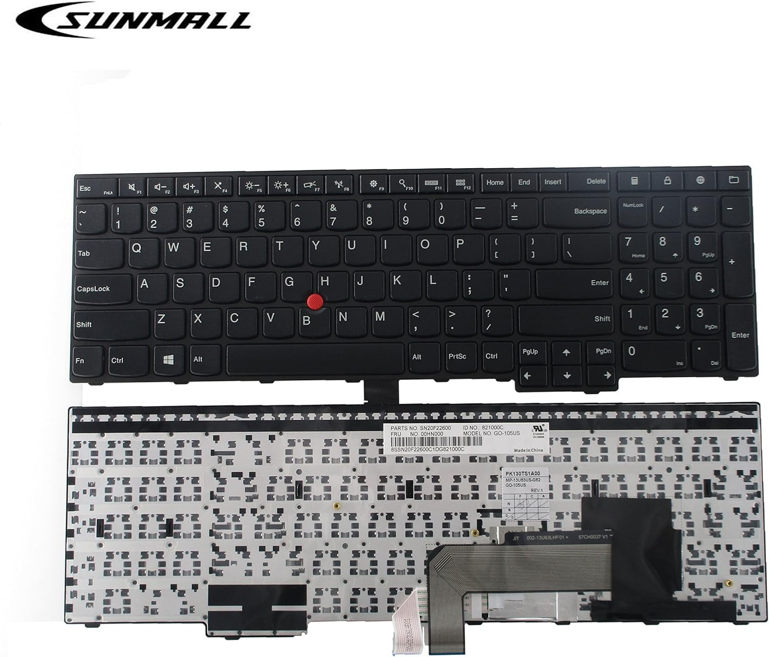 ASIASN-Laptop Keyboard Replacement with Frame Compatible with Lenovo ...