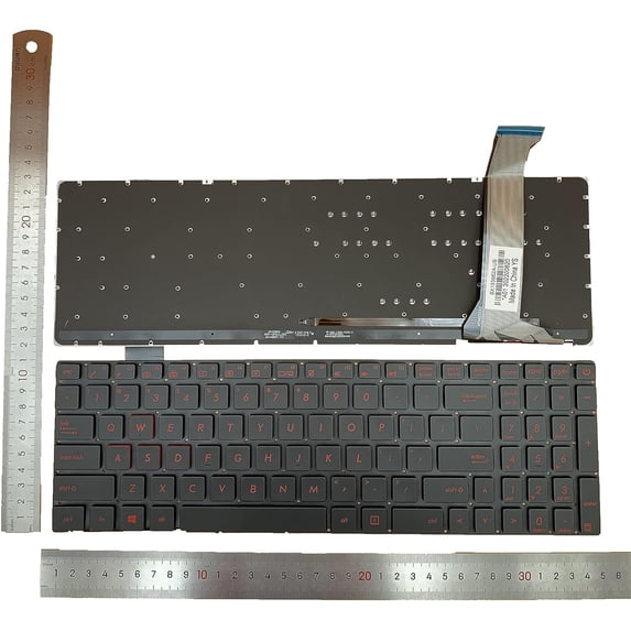 ASIASN-Laptop Replacement US Layout Red Backlight Keyboard for ASUS ...