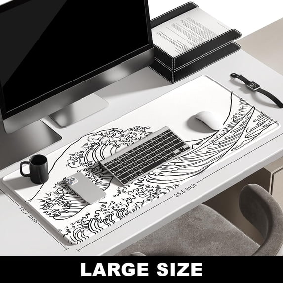 ASIASN-Large Desk Mat, XXL Gaming Mouse Pad, Office & Home Full Cover ...