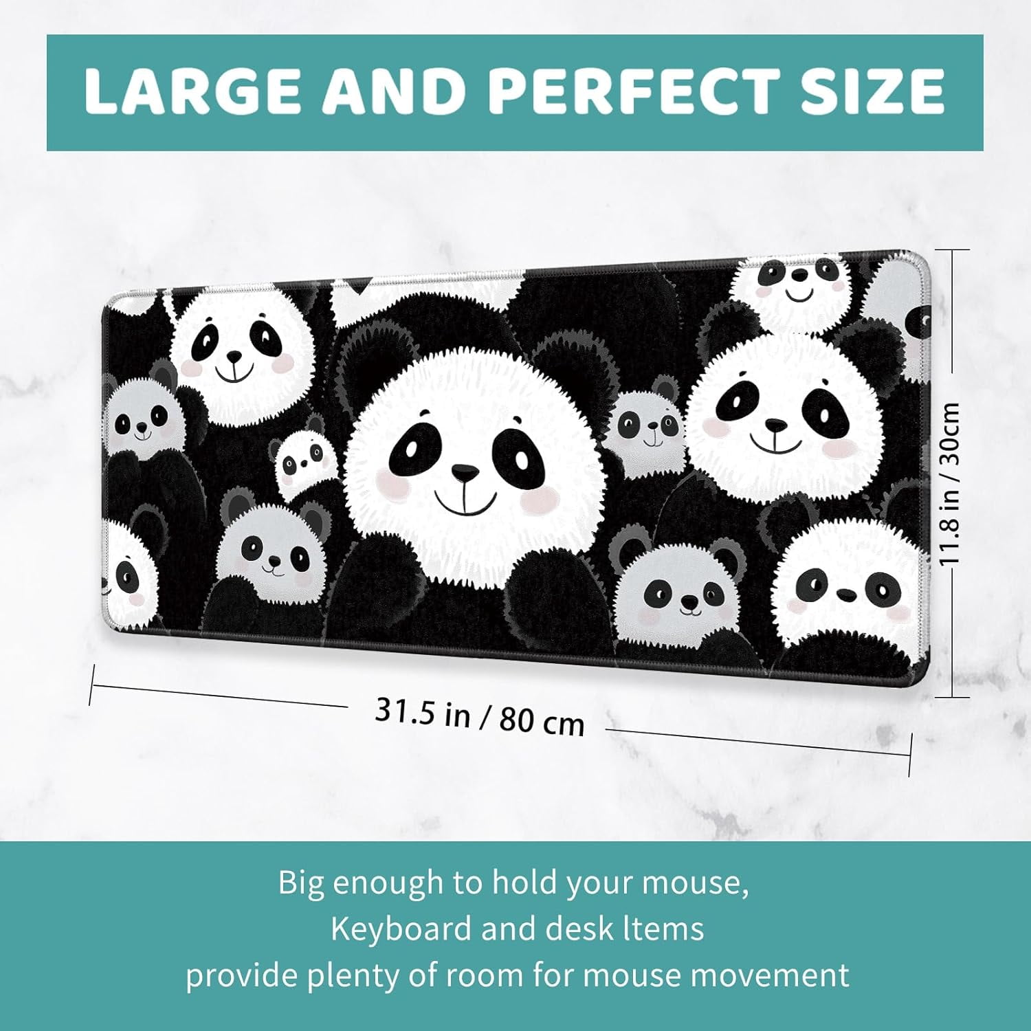 ASIASN-Large Mouse Pad, Big Gaming Mousepad, Desk Mat for Desktop ...