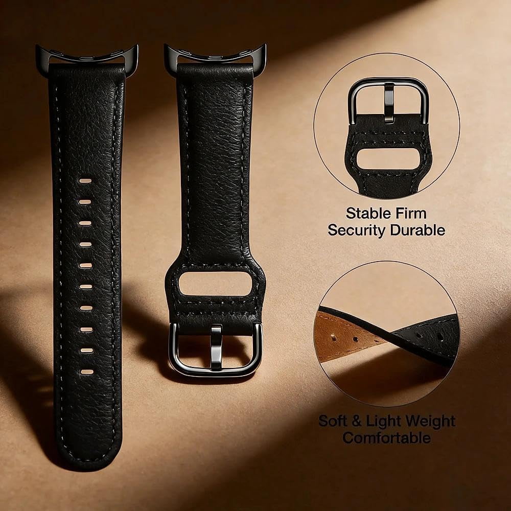 ASIASN-Leather Bands Compatible with Pixel Watch 4/3 45mm,Leather Strap ...