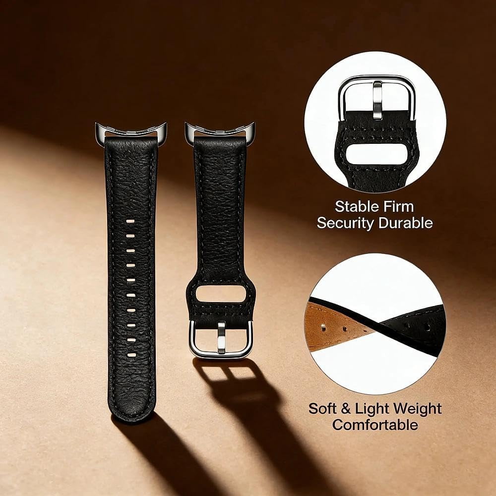 ASIASN-Leather Bands Compatible with Pixel Watch 4/3 45mm,Leather Strap ...