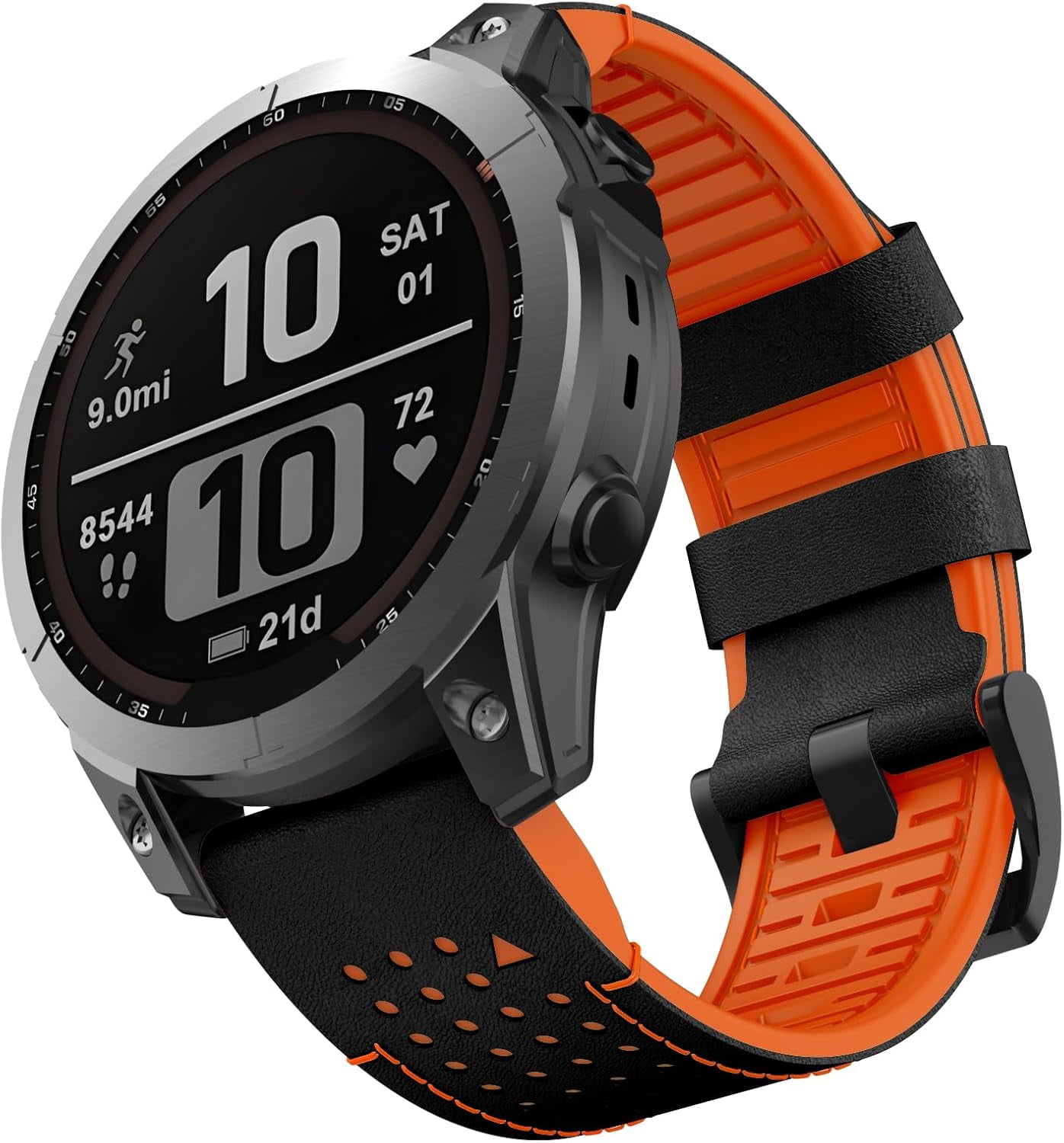 ASIASN-Leather Strap Compatible with Fenix 8 51mm/7X, QuickFit 26mm ...