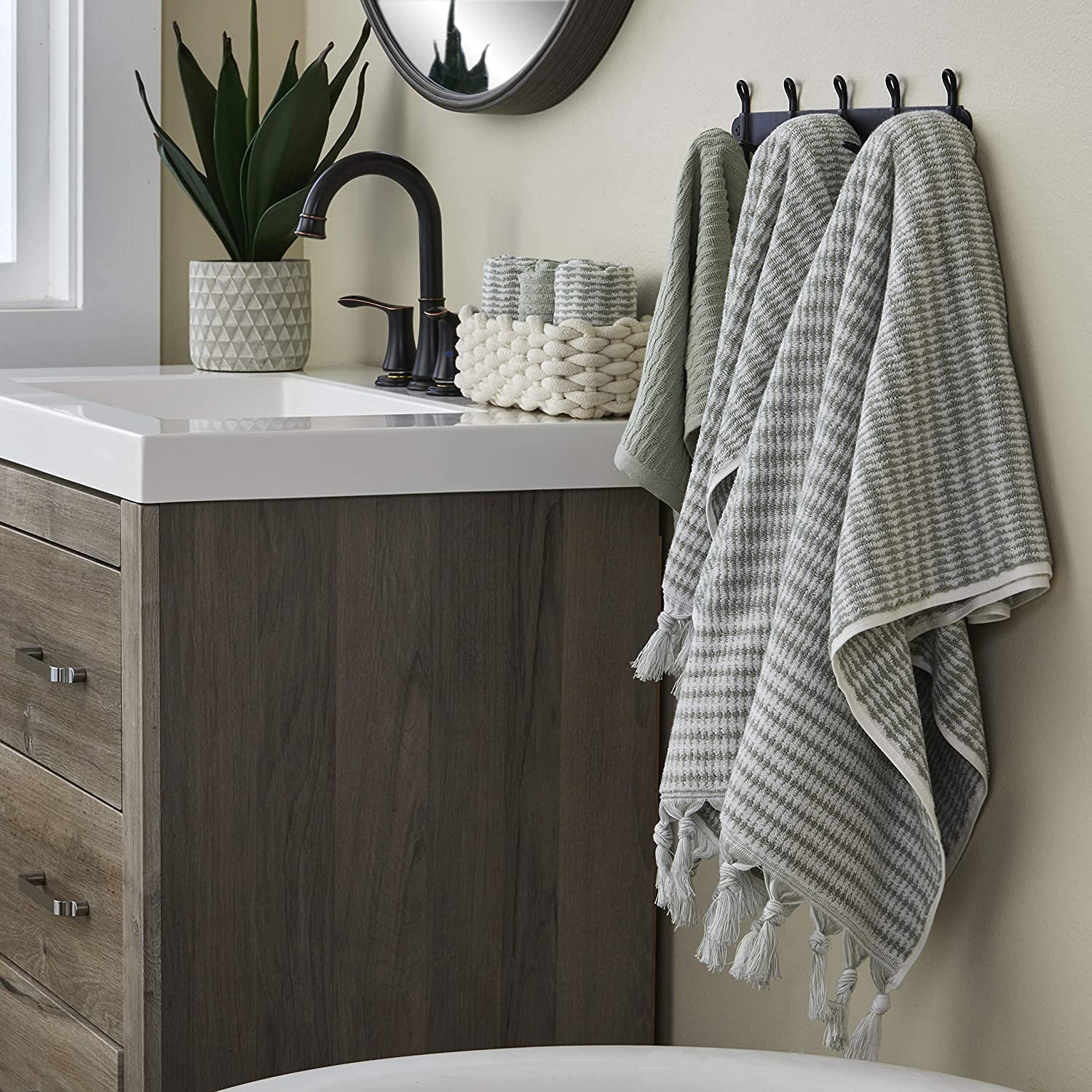 ASIASN-Longborough 100% Turkish Cotton Premium 2-Piece Hand Towel Set ...