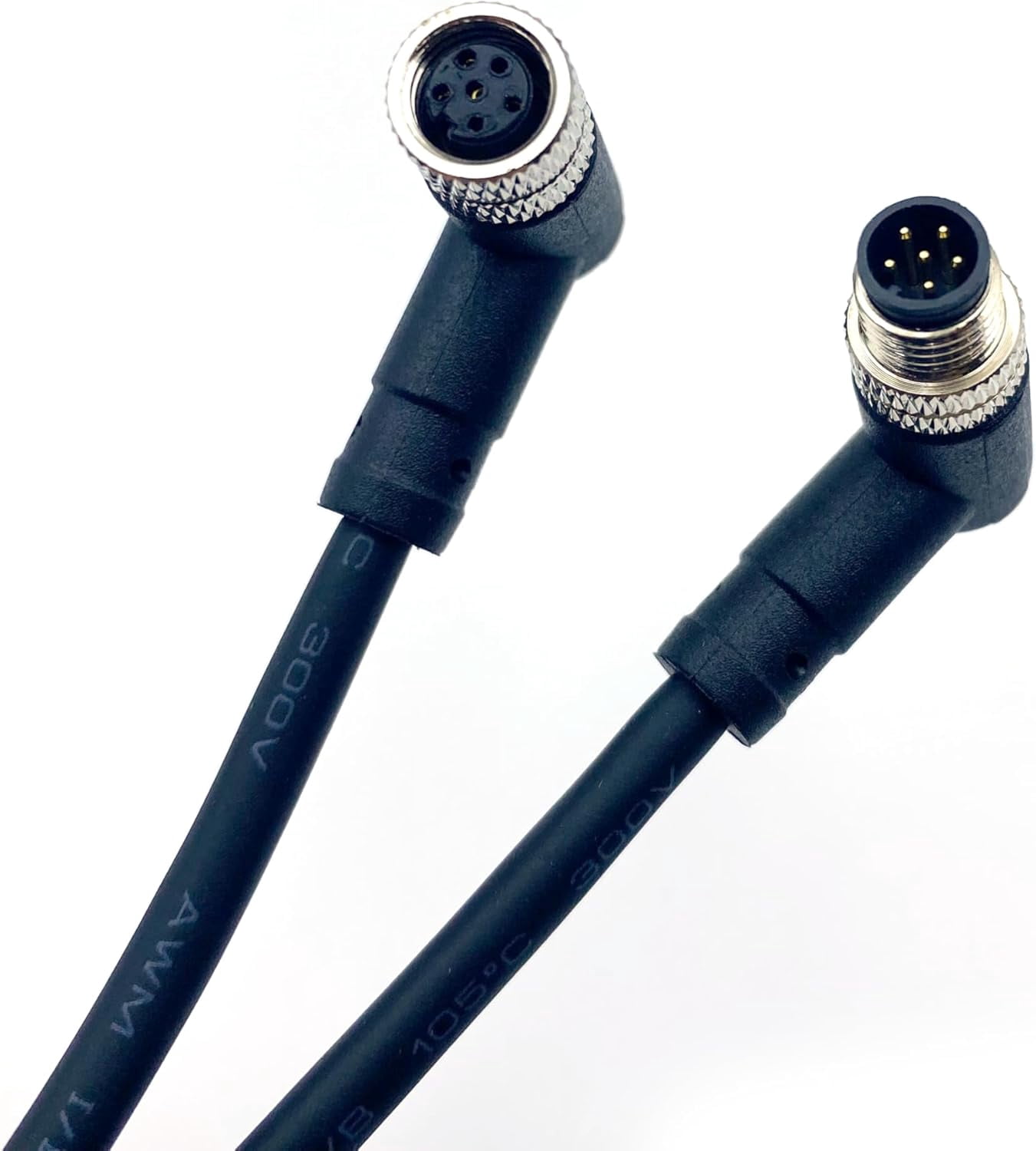 ASIASN-M8 6 Pin Sensor Connector Aviation Cable, Male to Female Right ...