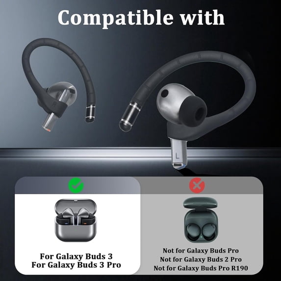 ASIASN-Memory Wire Ear Hooks Designed for Samsung Galaxy Buds 3 Pro ...