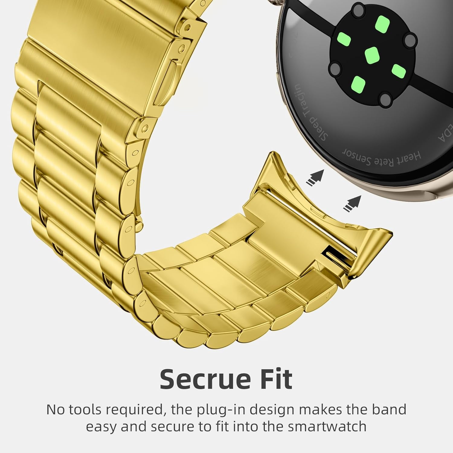 ASIASN-Metal Bands Compatible with Google-Pixel-Watch-2-Band for Women ...