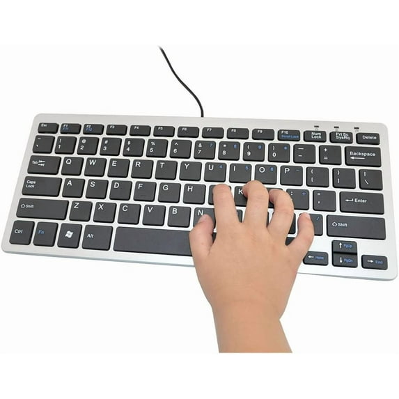 ASIASN-Mini USB Slim Wired 78 Key Small Super Thin Compact Keyboard for ...