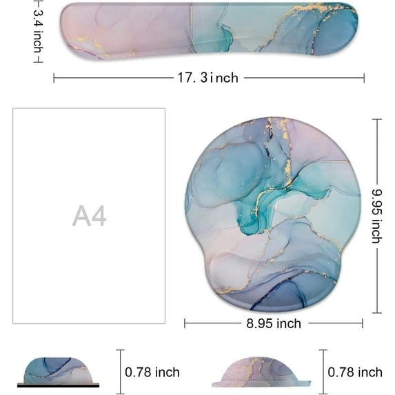 ASIASN-Mouse Pad with Wrist Rest, 3-in-1 Gaming Mouse Pad, Keyboard ...