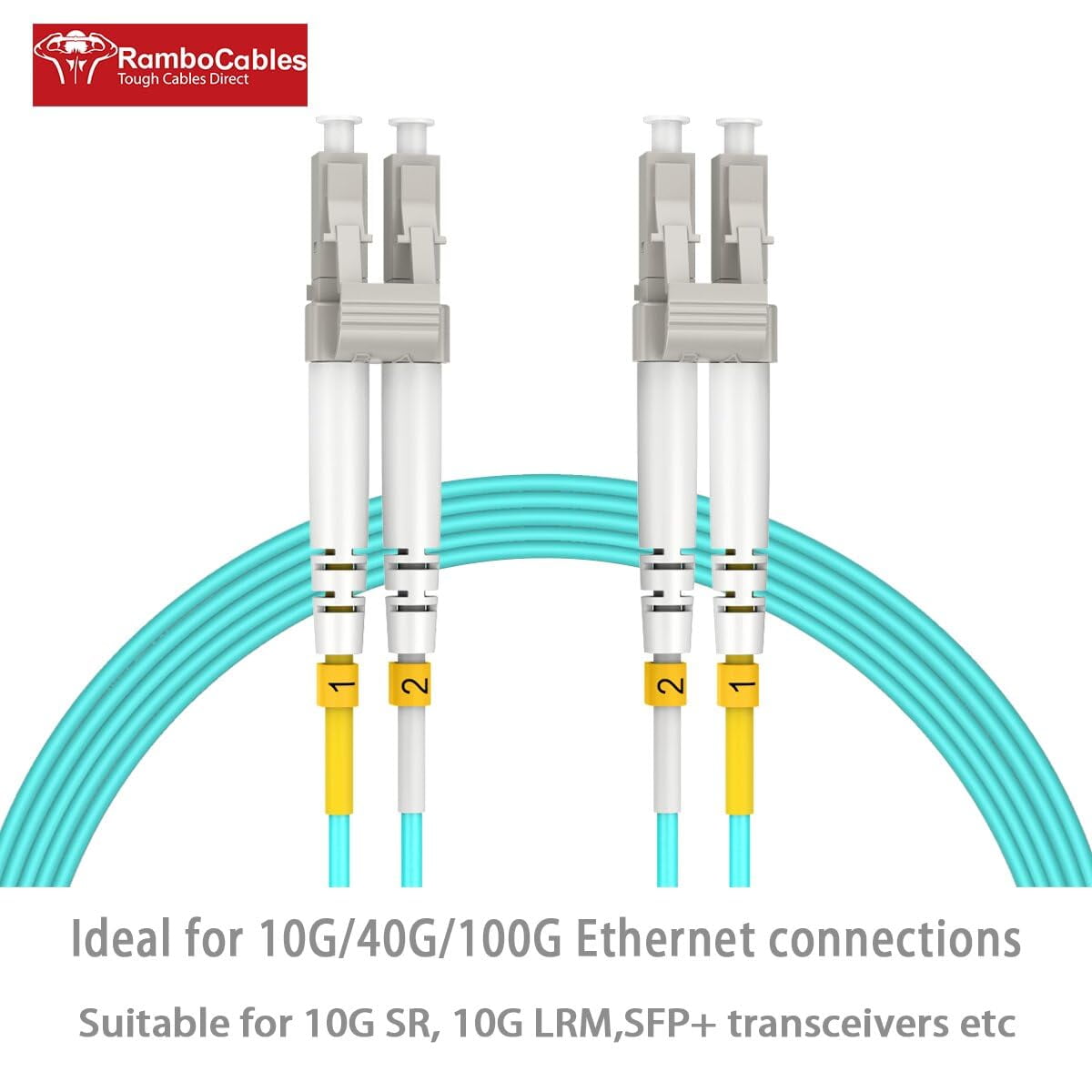 ASIASN-Multimode Fiber LC to LC, 10ft/3m-2PACK, OM4 MM Fiber Patch ...