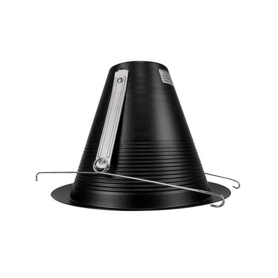 ASIASN-NICOR Lighting 6 inch Black Airtight Recessed Cone Baffle Trim ...