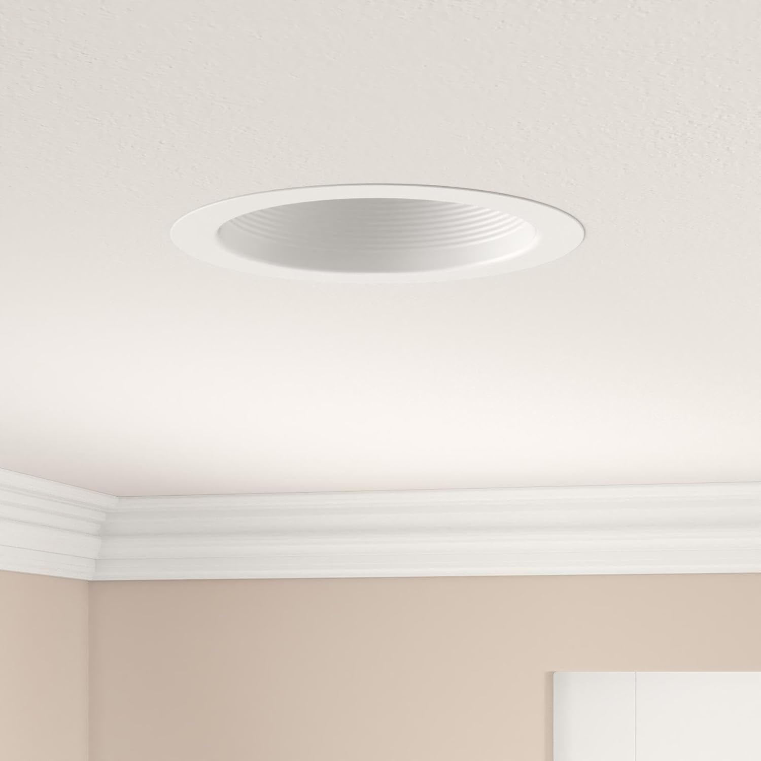 ASIASN-NICOR Lighting 6 inch White Wet Location Rated Cone Baffle Trim ...