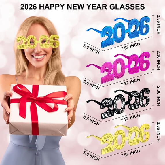 ASIASN-New Years Eve Party Supplies Decorations 2026 - 8PCS, NYE ...