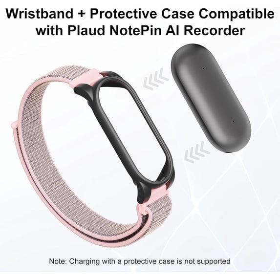 ASIASN-Nylon Wristband + PC Frame Compatible with Plaud NotePin AI ...