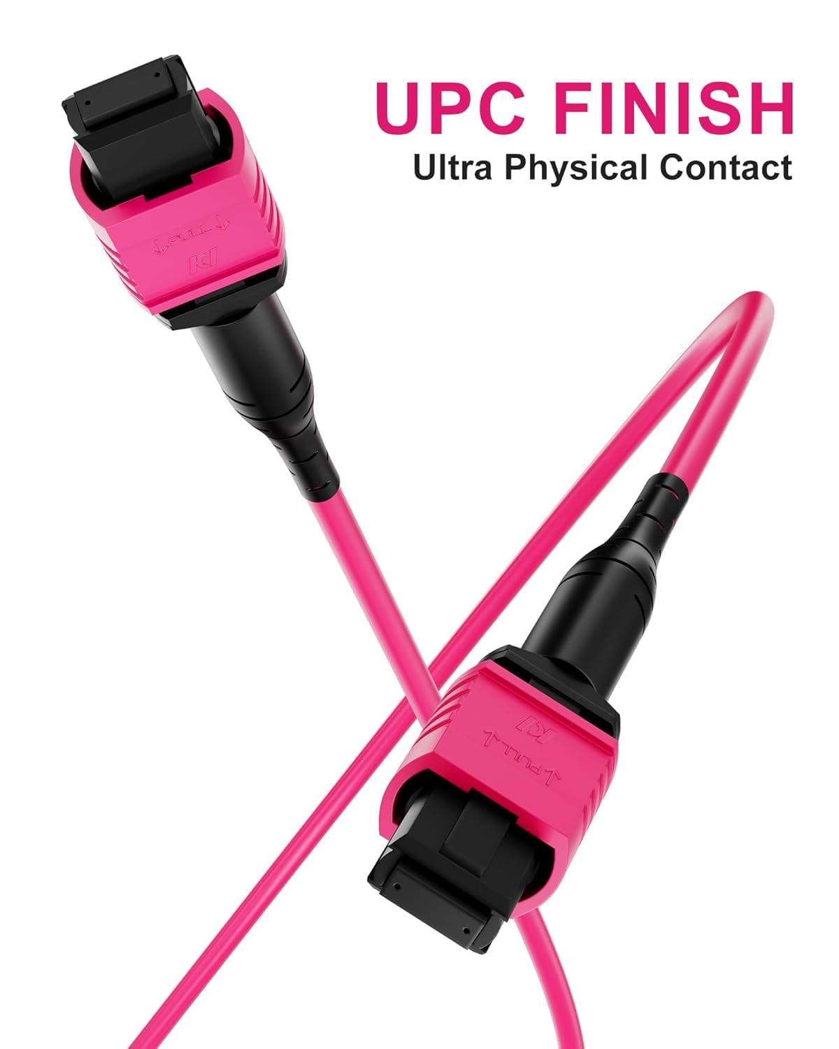 ASIASN-OM4 MPO/MTP Fiber Patch Cable 1.5M/5FT, 12 Core Strand 40G/100G ...