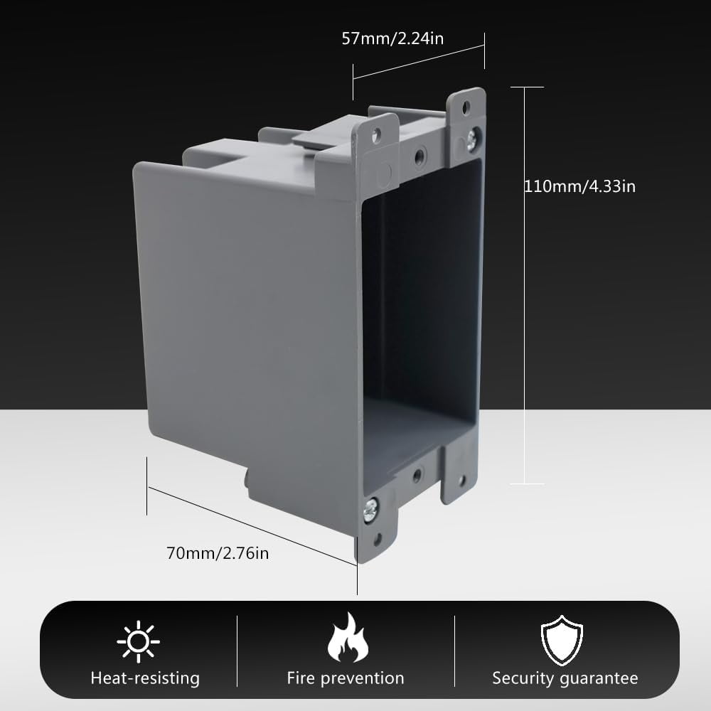 ASIASN-Old Work Electrical Outlet Box, Single Gang Remodel Electrical ...