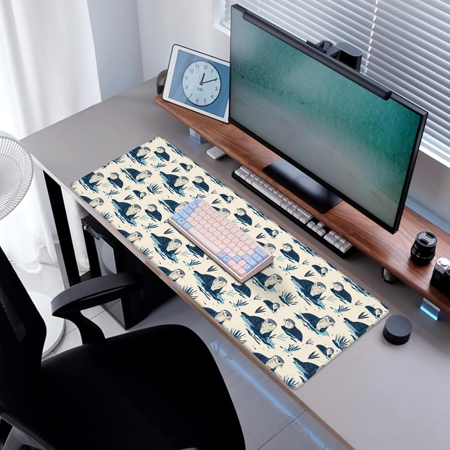 ASIASN-Otter Gaming Mouse Pad, Desk Mat, Non-Slip Rubber Base Cool ...