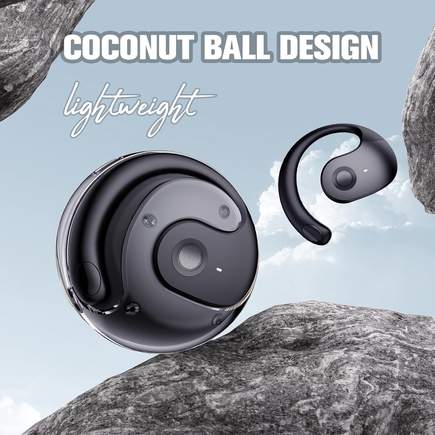 ASIASN-Out of Ear Open Ear Headphones Wireless Ear Hanging Bluetooth ...