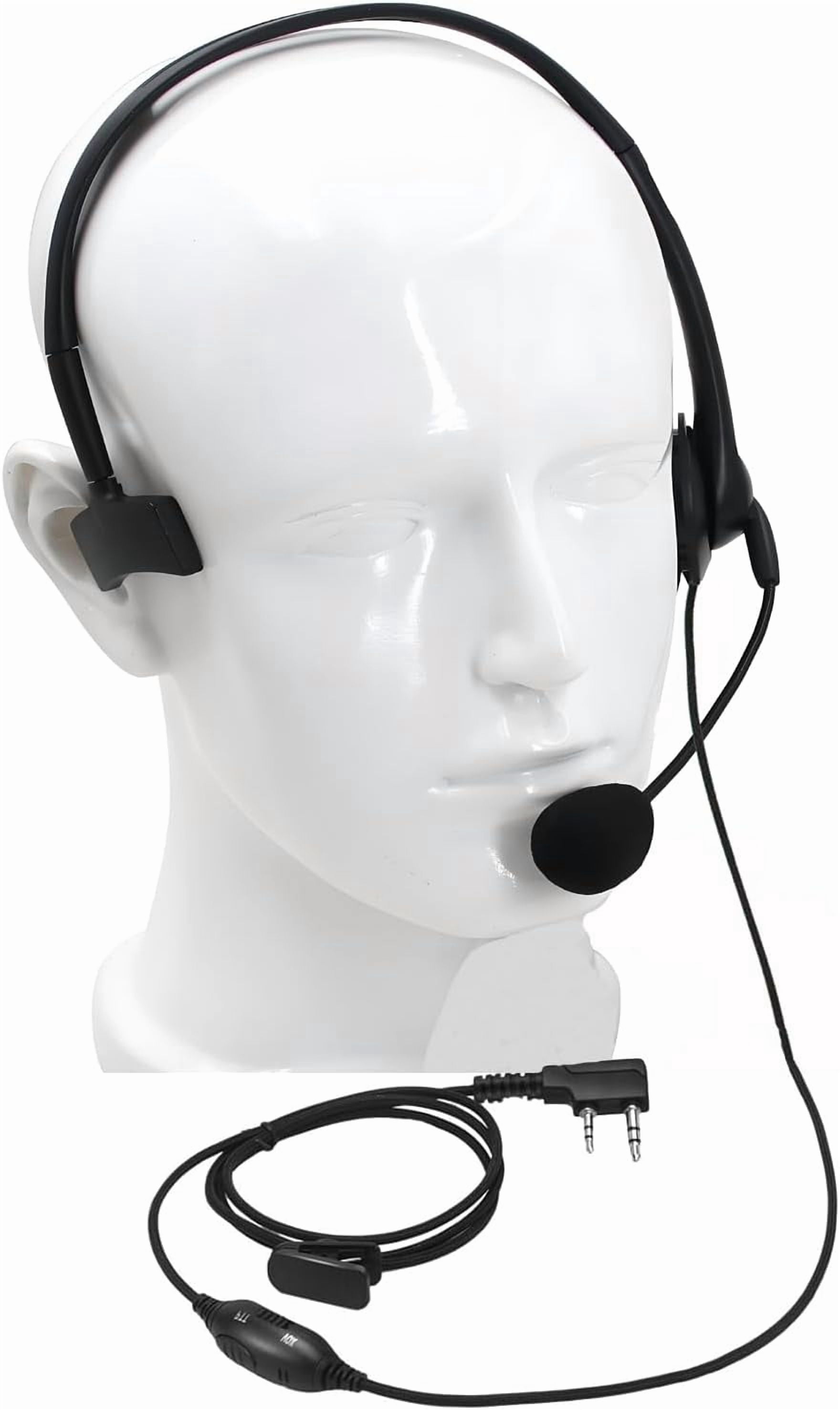 ASIASN-Over The Ear Ptt Mic Earpiece Two Way Radio Headset with Boom ...